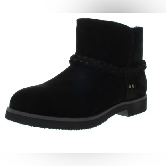 Style & Co. | Shoes | Black Suede Booties W Wraps Around Rope Braid ...
